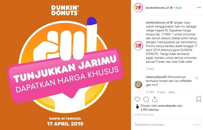 Promo Pemilu yang Perlu Diketahui. Siap-Siap Antre!! - Uprint.id