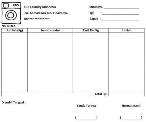 Contoh Desain Nota yang Sedang Dibutuhkan - Uprint.id