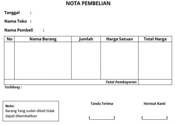 Contoh Desain Nota yang Sedang Dibutuhkan - Uprint.id