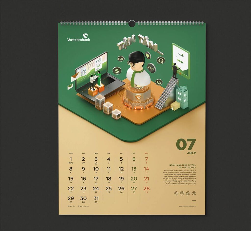 Kalender Dinding Spiral: Solusi Promosi Bisnis Terbaik dari Uprint.id